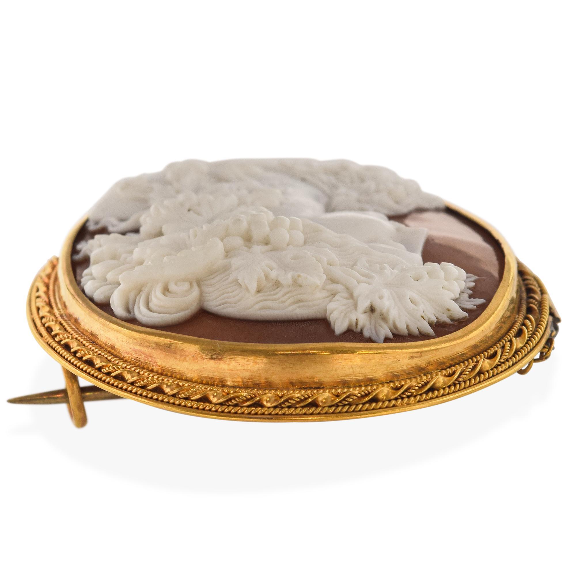 Antique Museum Quality High Relief Baccante Brooch For Sale at 1stDibs