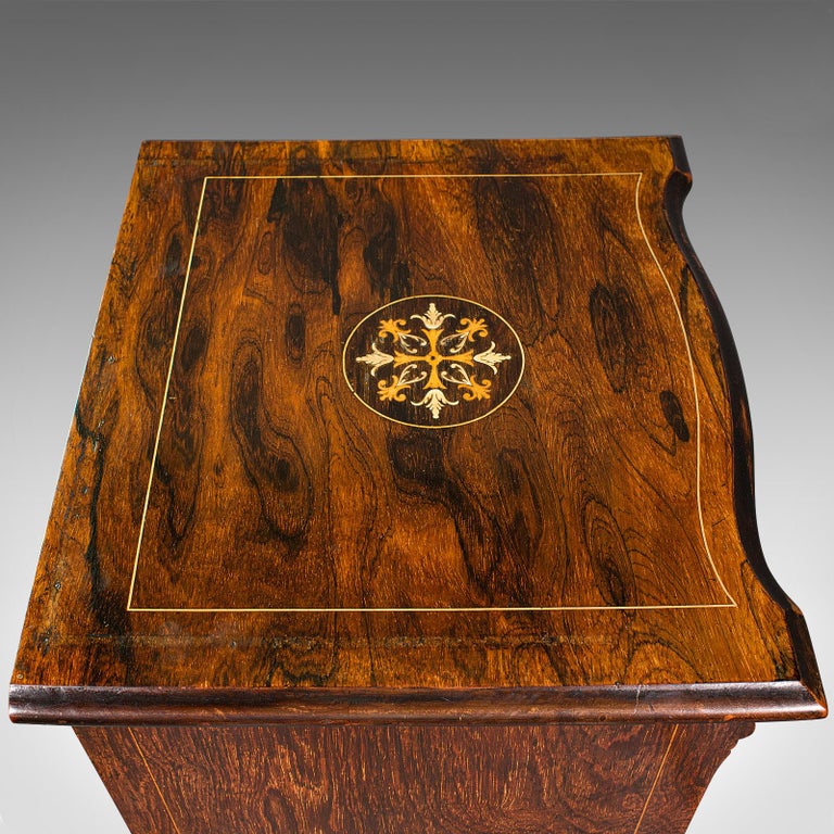 Antique Music Cabinet, English, Rosewood, Display Case, Inlay ...