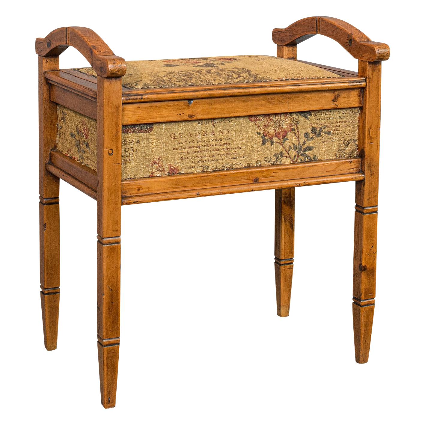 Antique English Victorian Mahogany Rise and Fall Piano Stool Music ...