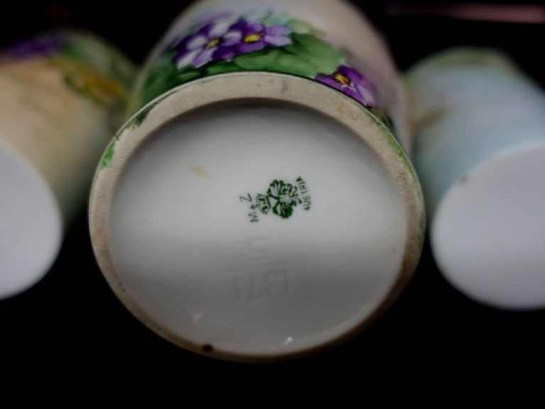 Antique M.Z. Austria Porcelain Vase and Pair of Cups, #R00008 For Sale ...