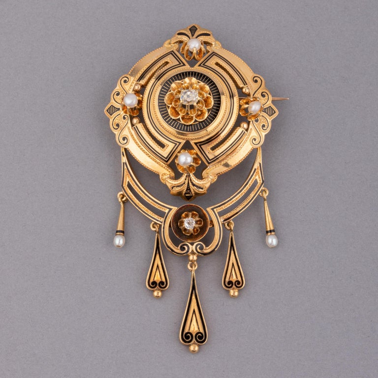 Antique Napoleon III Brooch For Sale at 1stDibs
