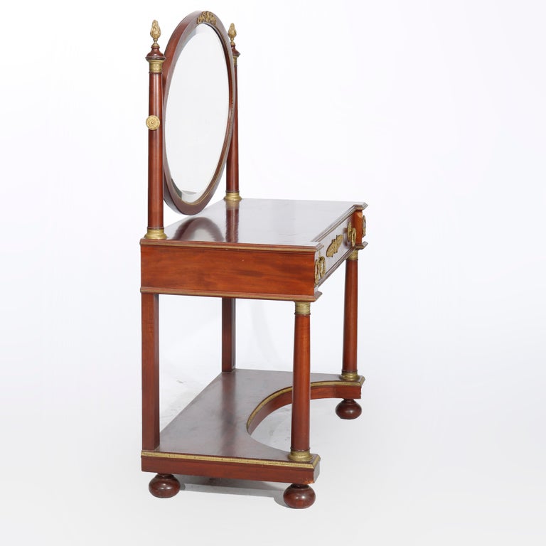 Antique Napoleon III Classical Revival Mahogany and Ormolu Dressing ...