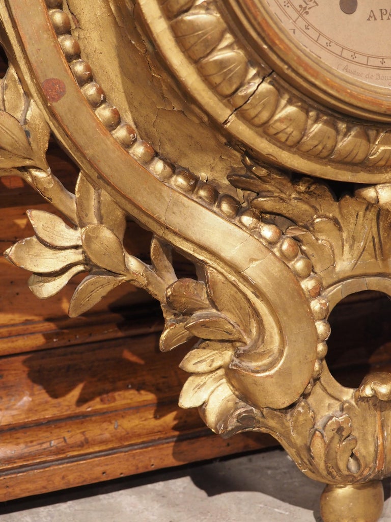 Antique Napoleon III Parisian Giltwood Barometer, "Bodeur a Paris ...