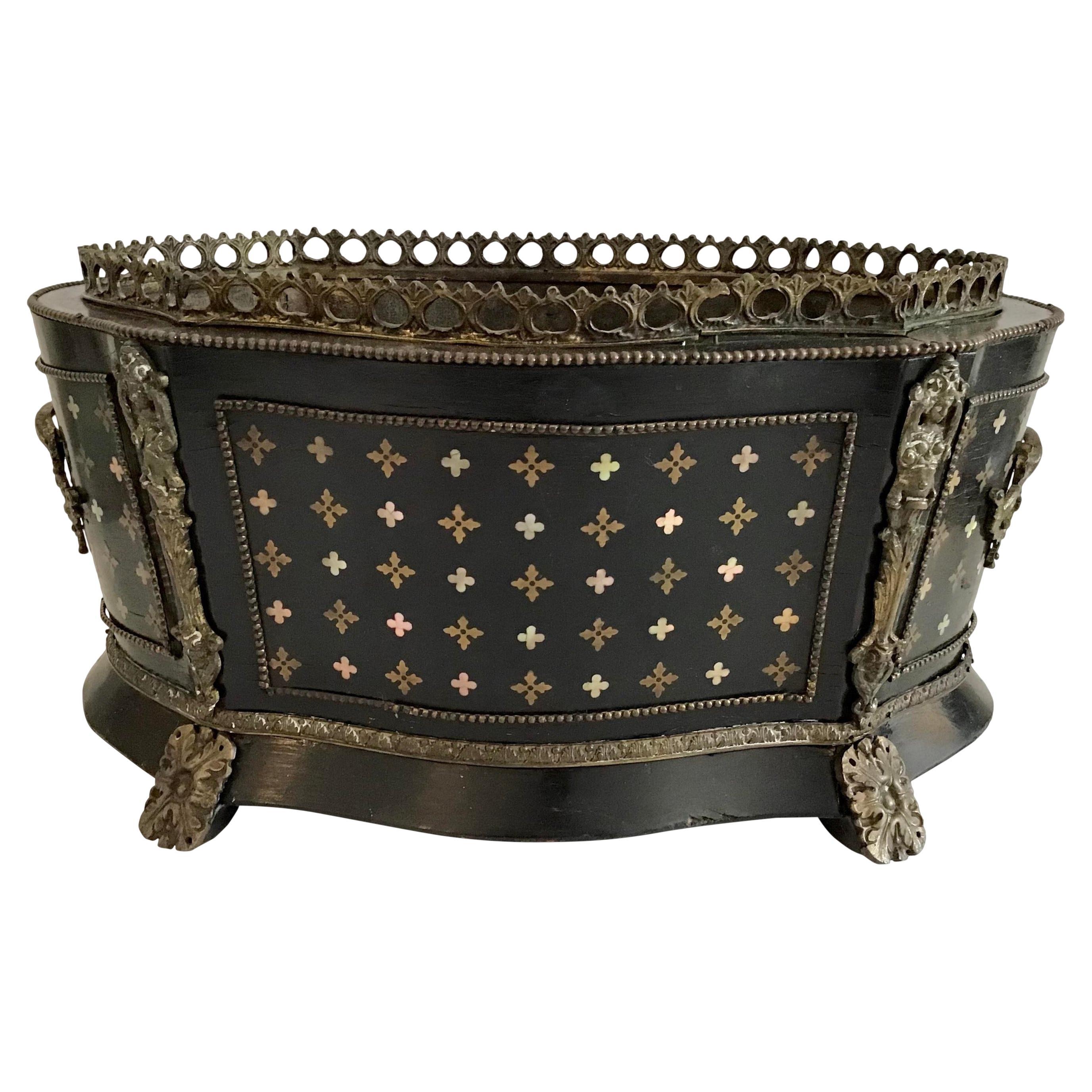 Large English Flow-Blue Jardiniere or Cache Pot at 1stDibs | cache pot ...