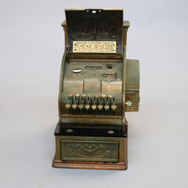 Antique National Candy Store Brass Cash Register, circa 1900 at 1stDibs