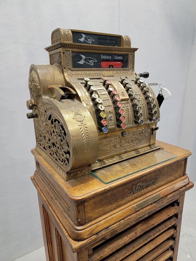 Antique National Cash Register Co. Model 422X with Paper Receipt Ink ...