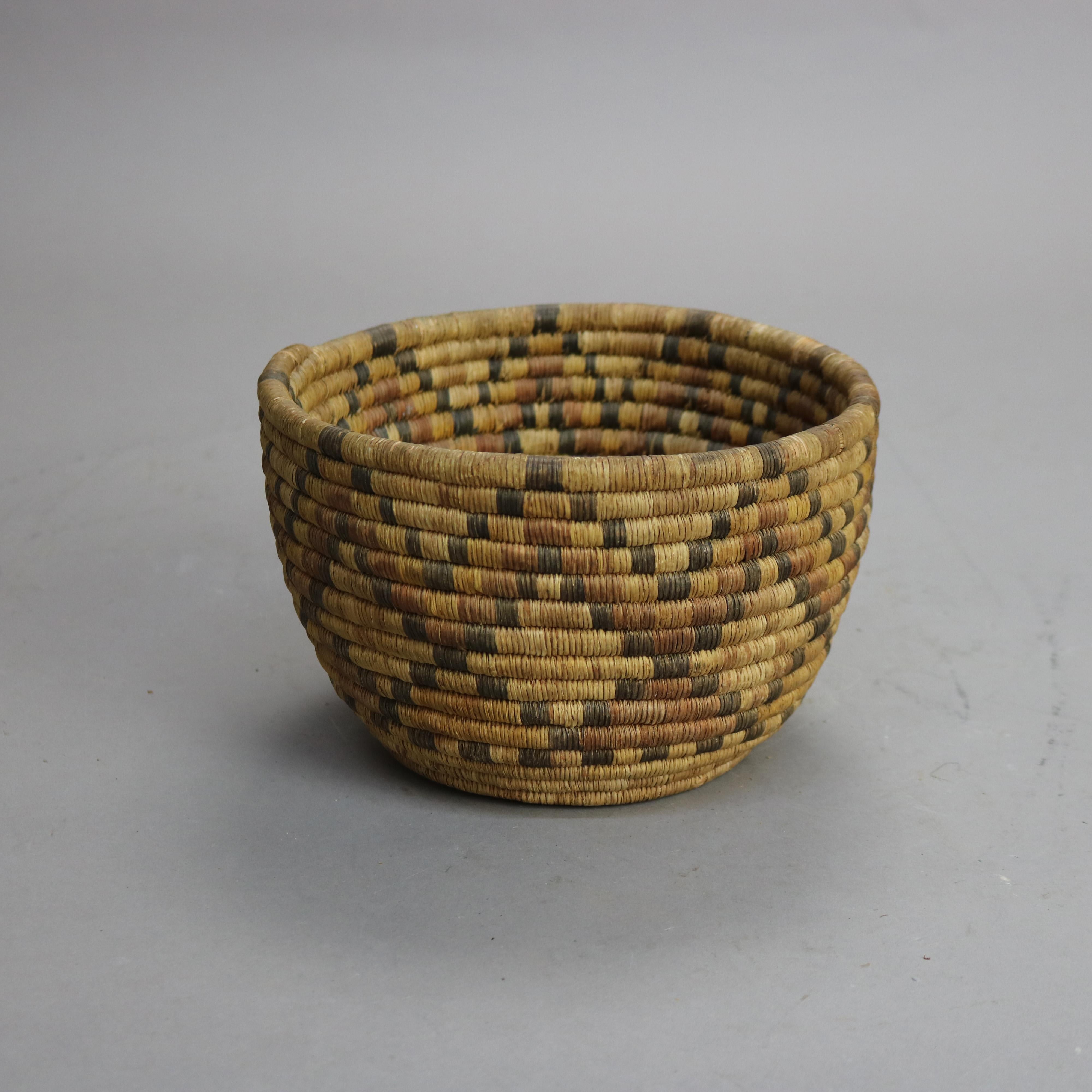 Antique Native American Indian Southwest Navajo Woven Reed Basket C1920 ...