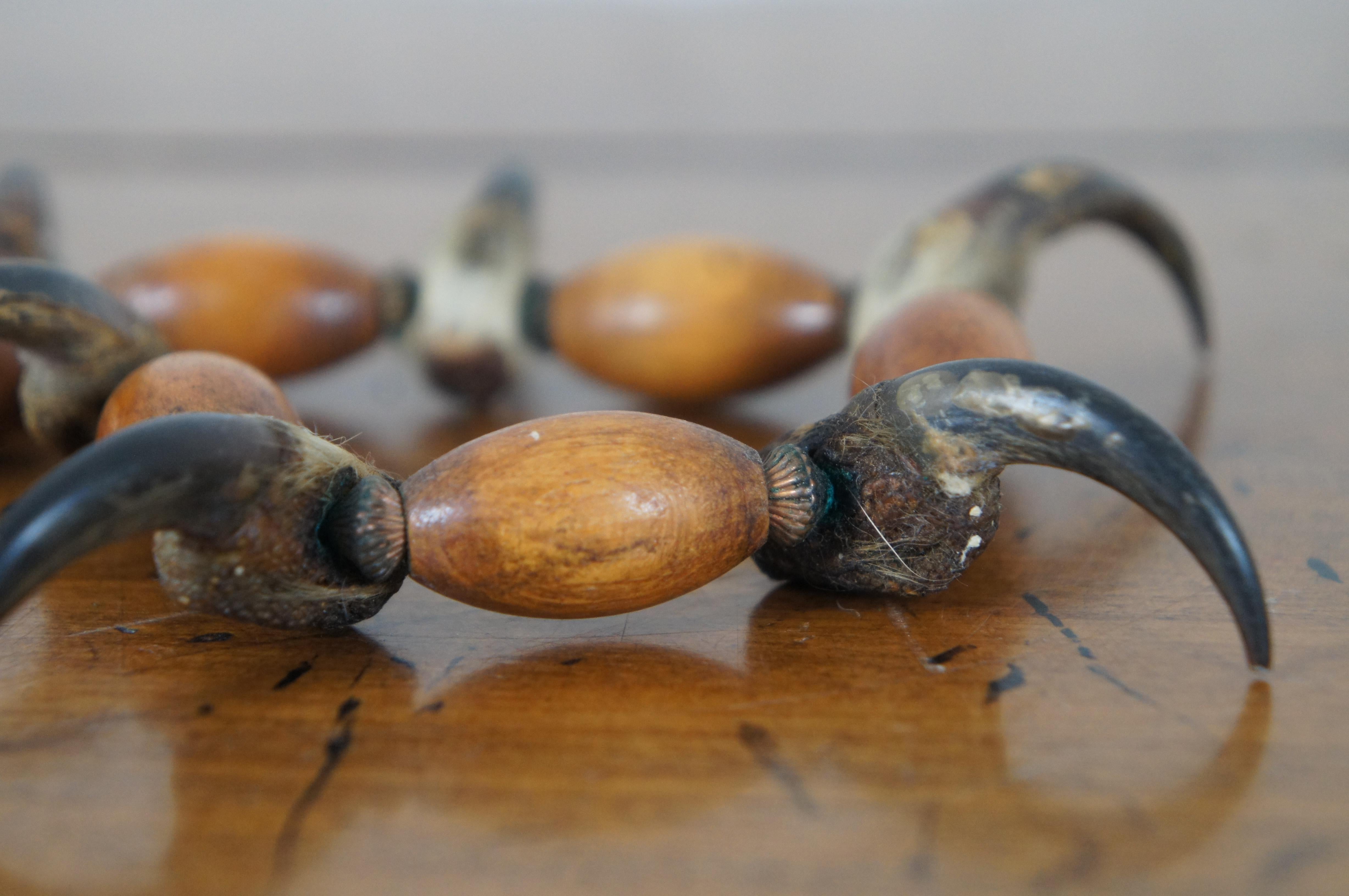Antique Native American Mukhi Rudraksha Bead Bird Claw Talon Statement ...