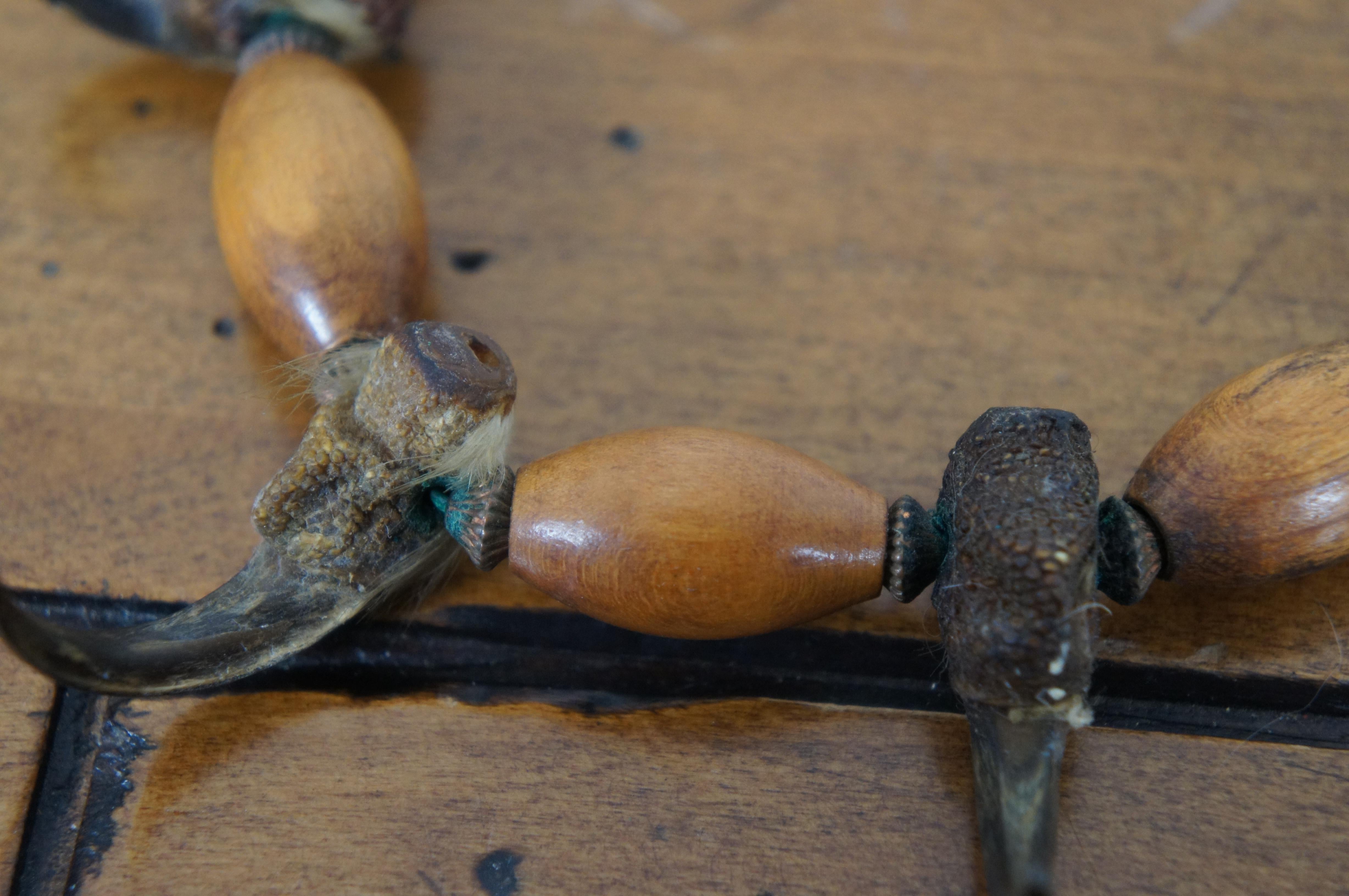 Antique Native American Mukhi Rudraksha Bead Bird Claw Talon Statement ...