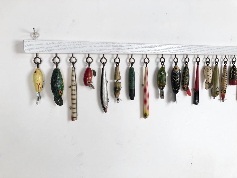 Antique Nautical Wooden Fishing Lure Display Custom Mounted For Sale at ...