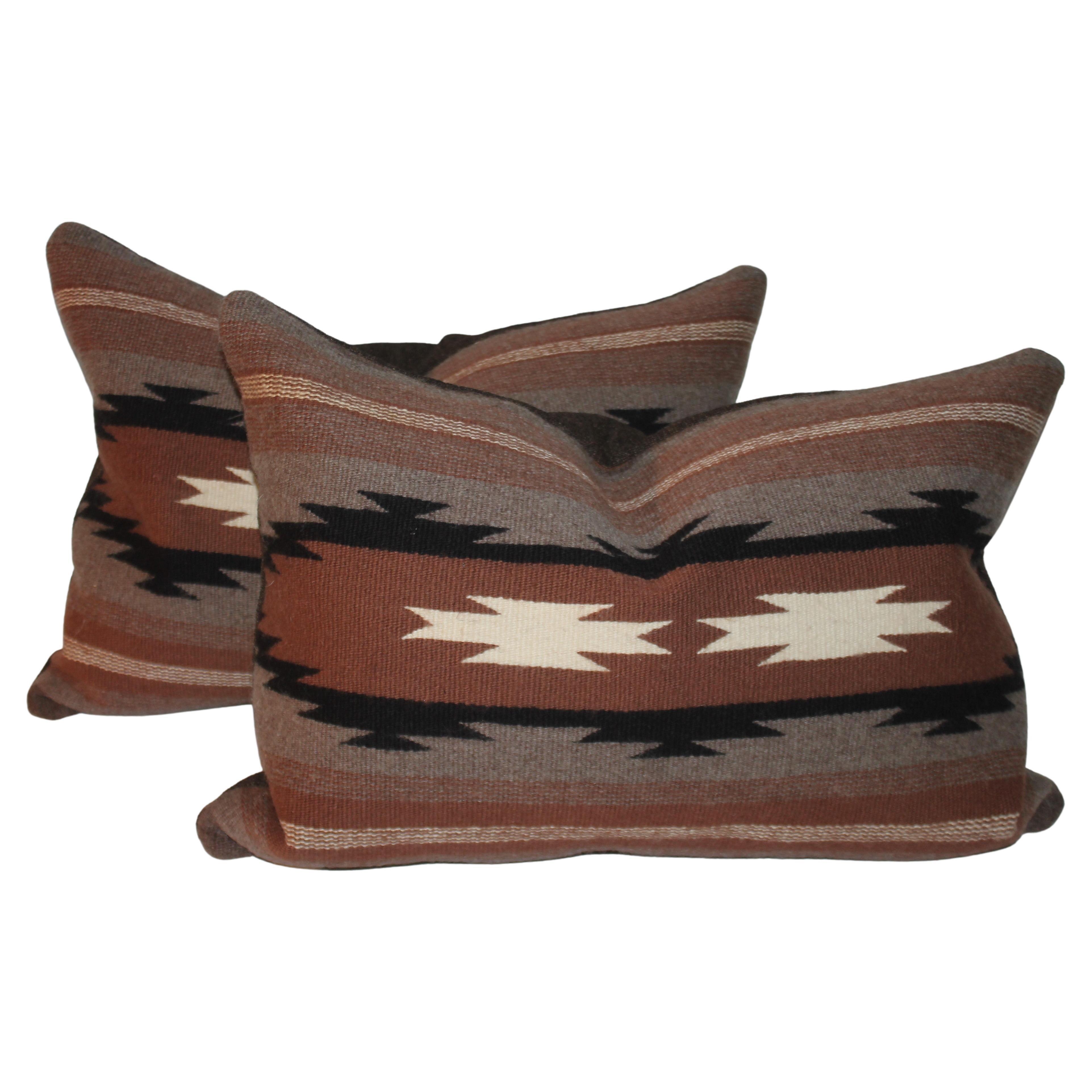 Antique Navajo Indian Weaving Pillows, Pair at 1stDibs