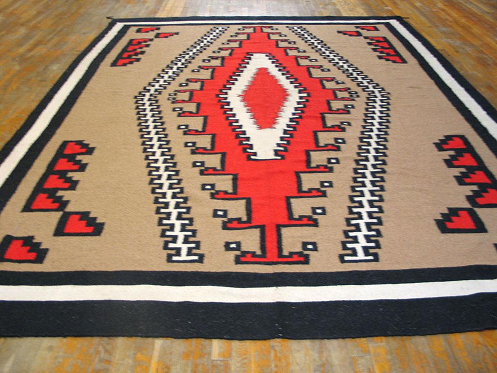 1940s American Navajo Carpet ( 9' x 12' - 275 x 365 ) For Sale at 1stDibs
