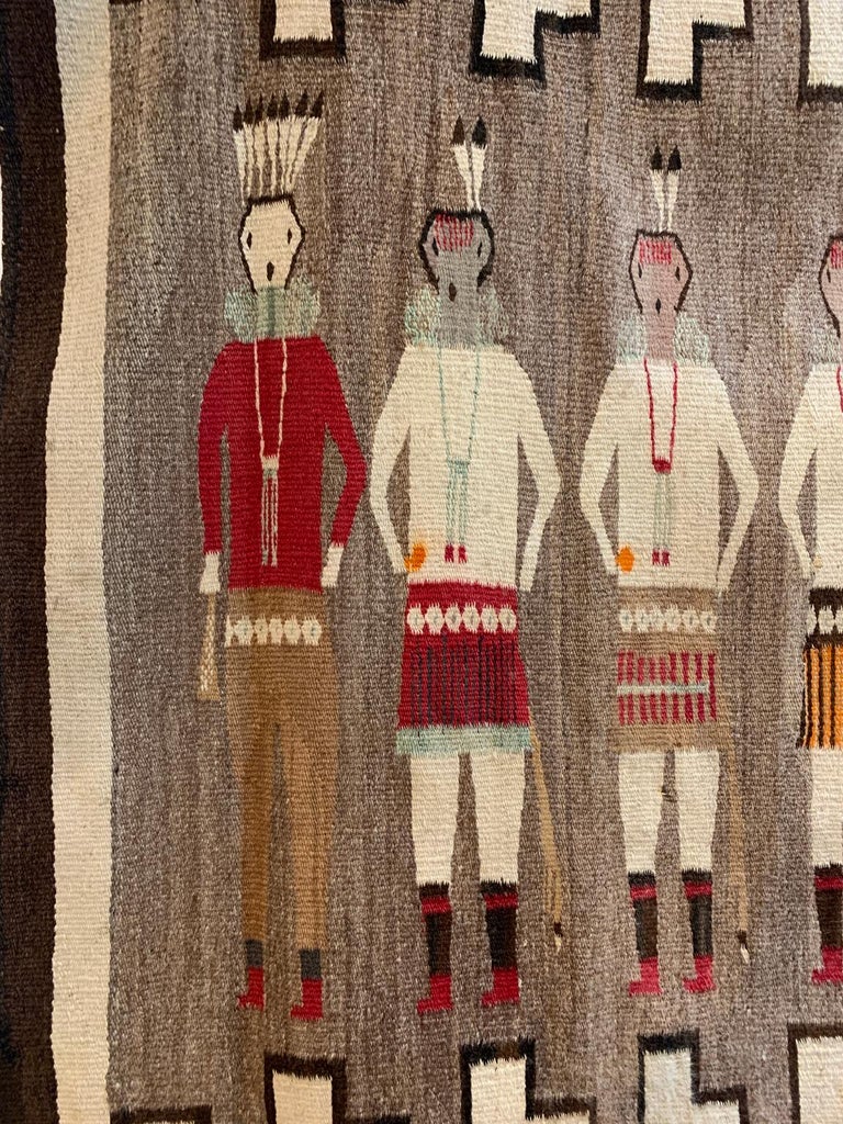 Antique Navajo Yei Rug at 1stDibs