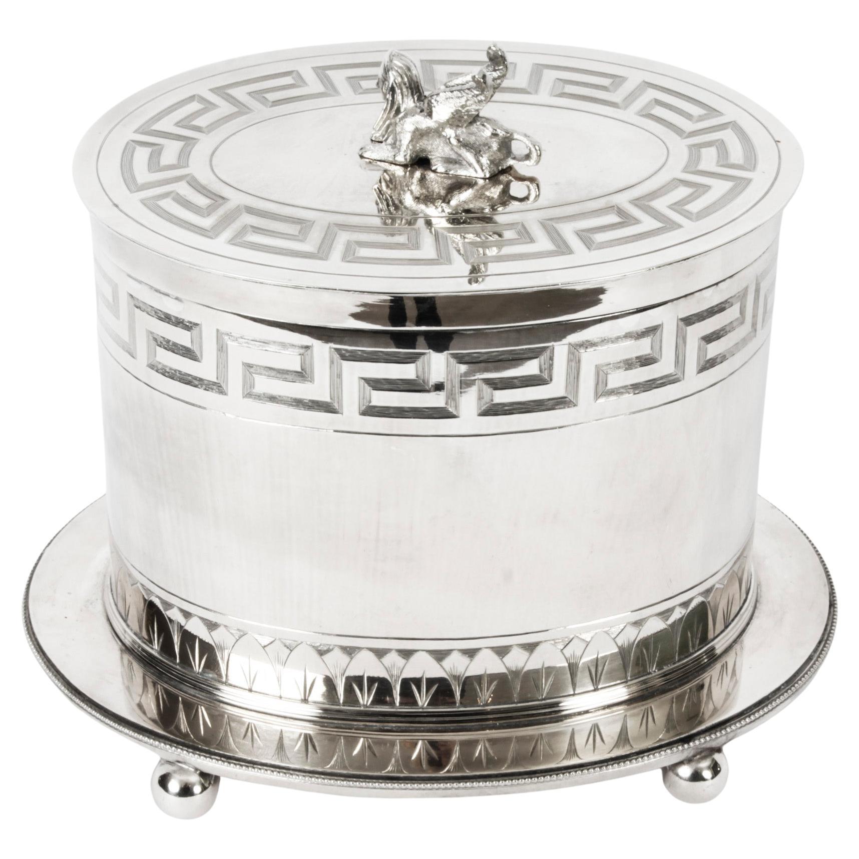 Antique Victorian Silver Plated Biscuit / Sweet Box, 19th Century at ...