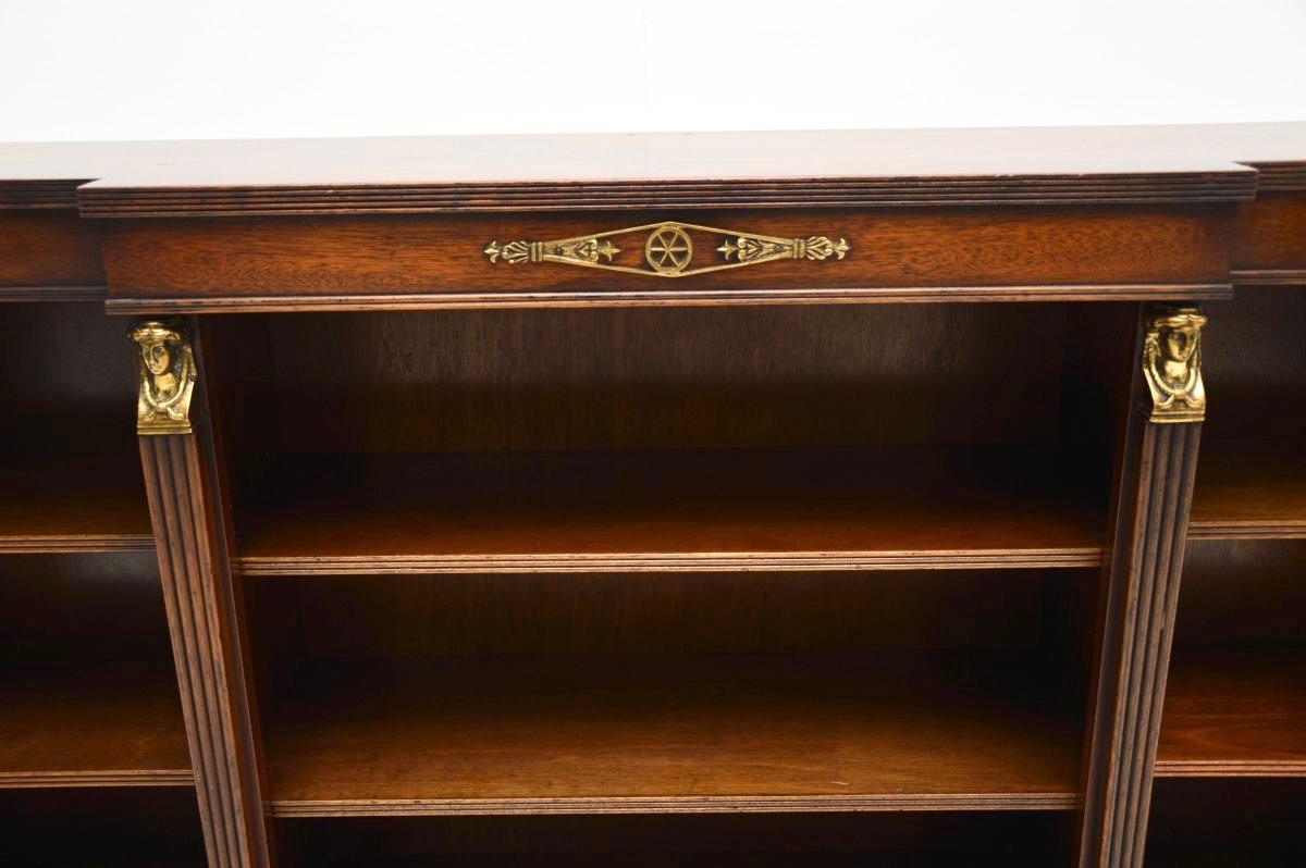 Antique Neo Classical Style Open Bookcase For Sale at 1stDibs
