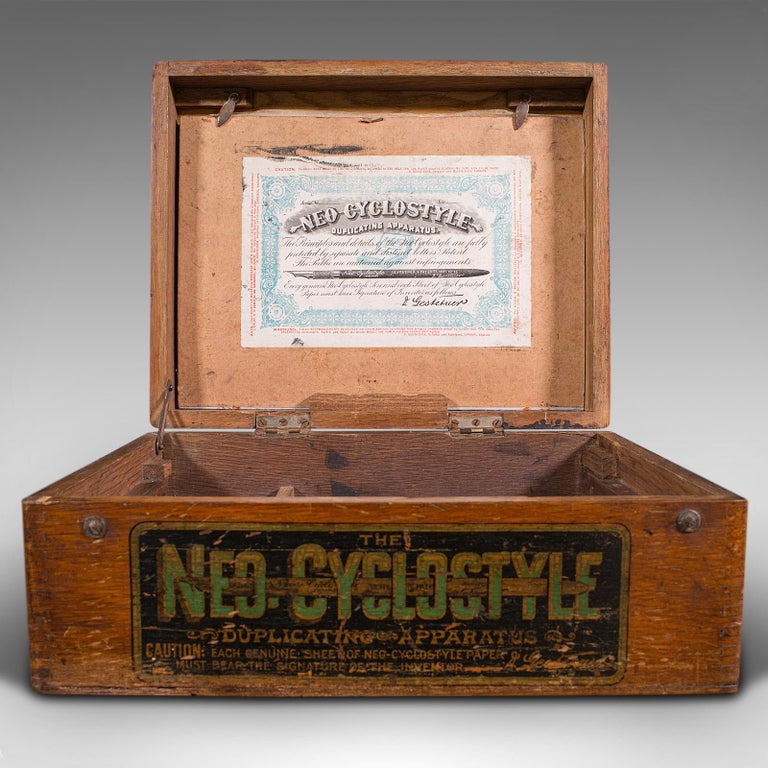 Antique Neo Cyclostyle Printing Machine, Duplicating Apparatus ...
