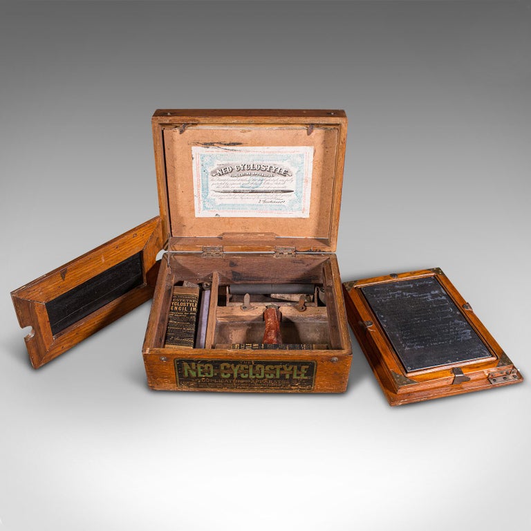 Antique Neo Cyclostyle Printing Machine, Duplicating Apparatus ...