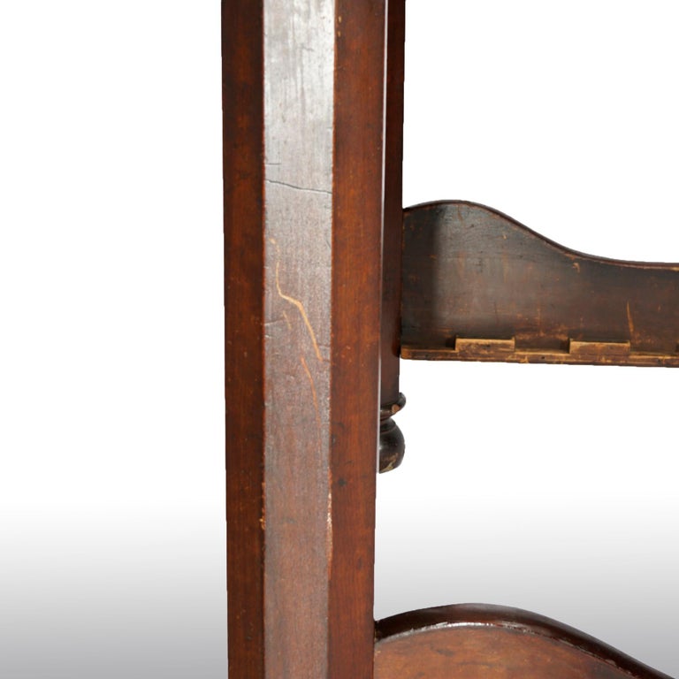 Antique Neoclassical American Empire Carved Flame Mahogany Full Tester ...