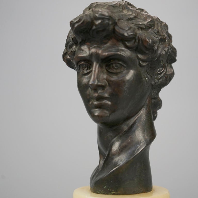 Antique Neoclassical Bronze Bust of Caesar on Marble Plinth Circa 1900 ...