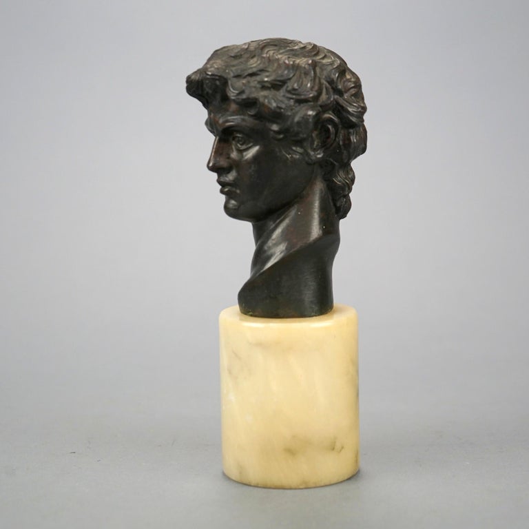 Antique Neoclassical Bronze Bust of Caesar on Marble Plinth Circa 1900 ...