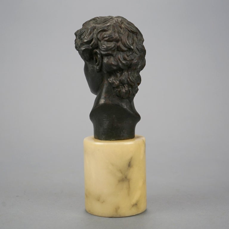 Antique Neoclassical Bronze Bust of Caesar on Marble Plinth Circa 1900 at 1stDibs