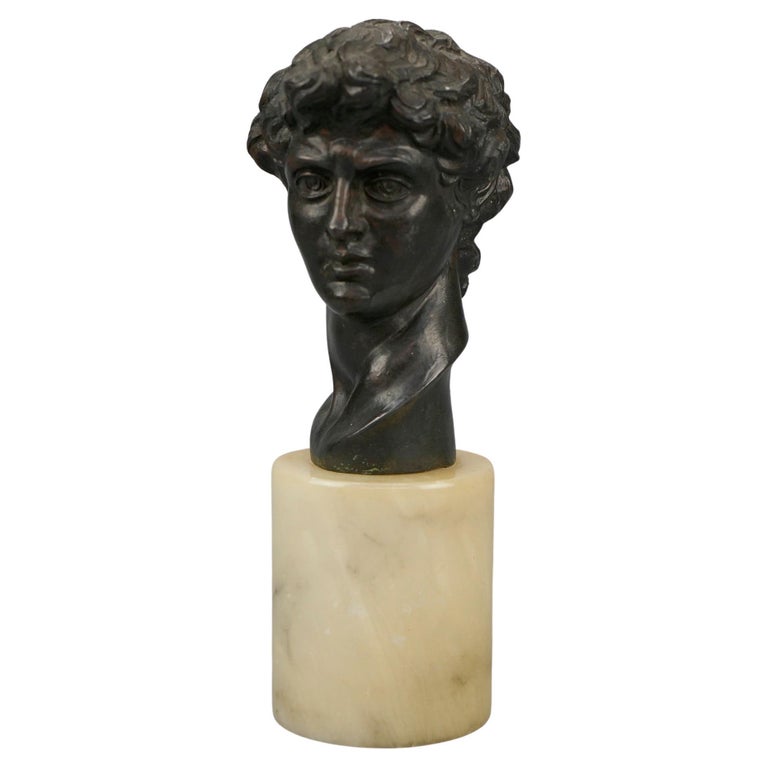 Antique Neoclassical Bronze Bust of Caesar on Marble Plinth Circa 1900 ...