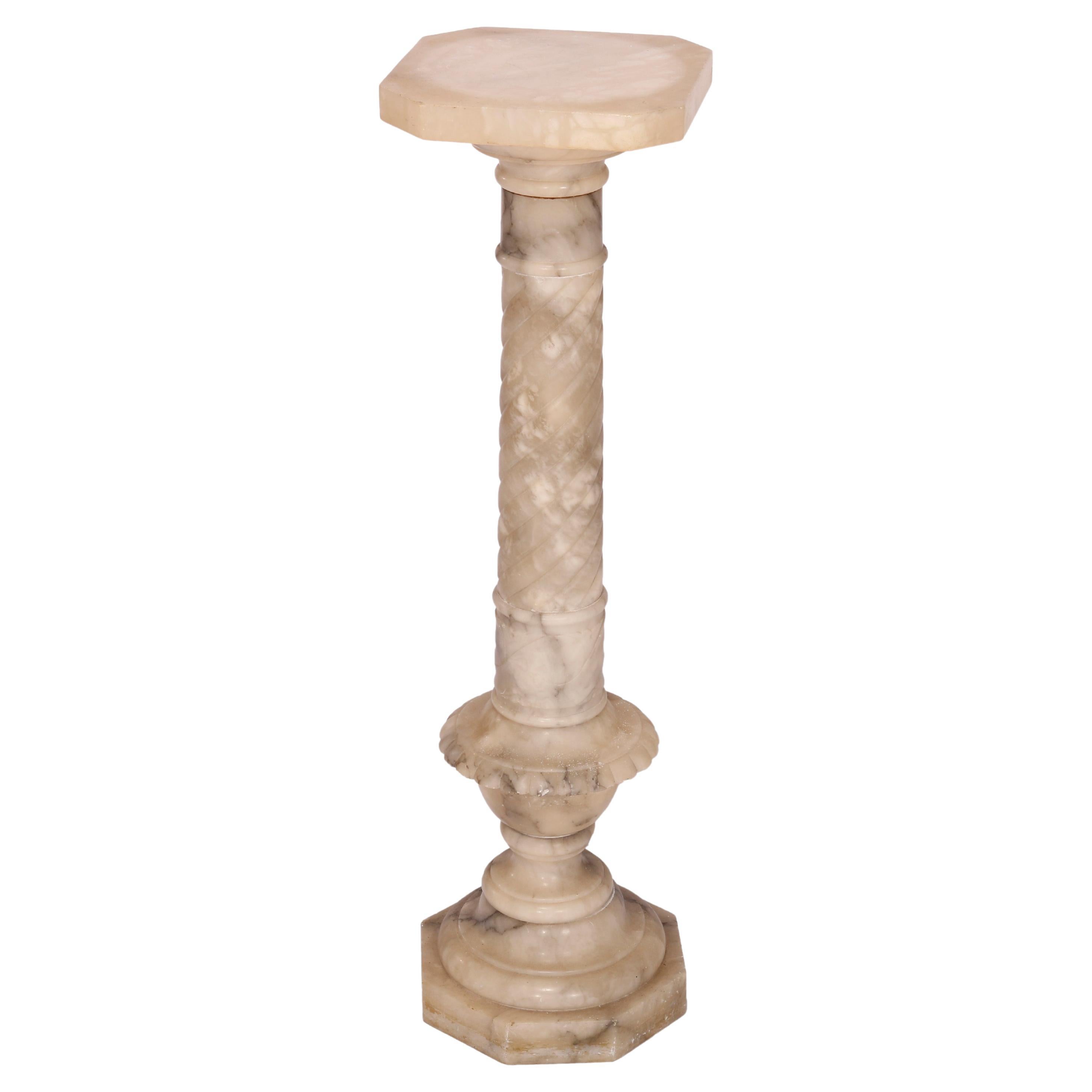 Antique French Empire Rouge Marble Sculpture Display Pedestal, circa ...