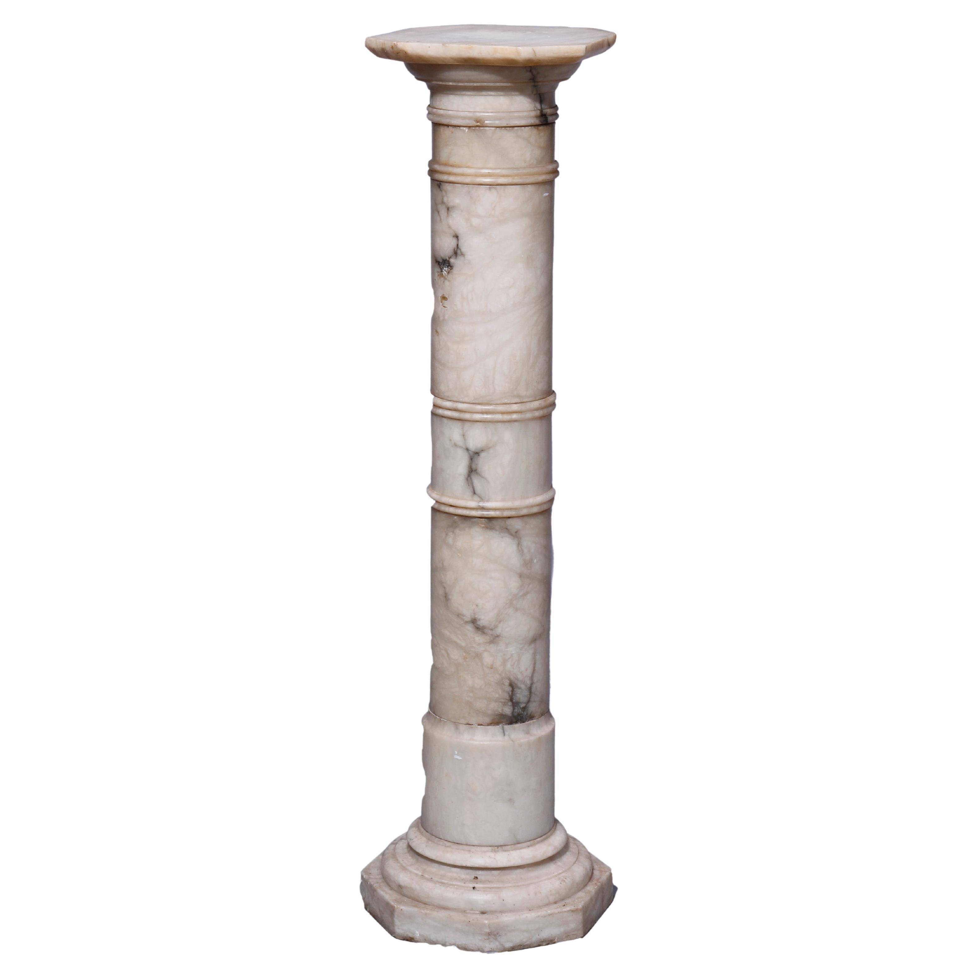 Antique French Empire Rouge Marble Sculpture Display Pedestal, circa ...