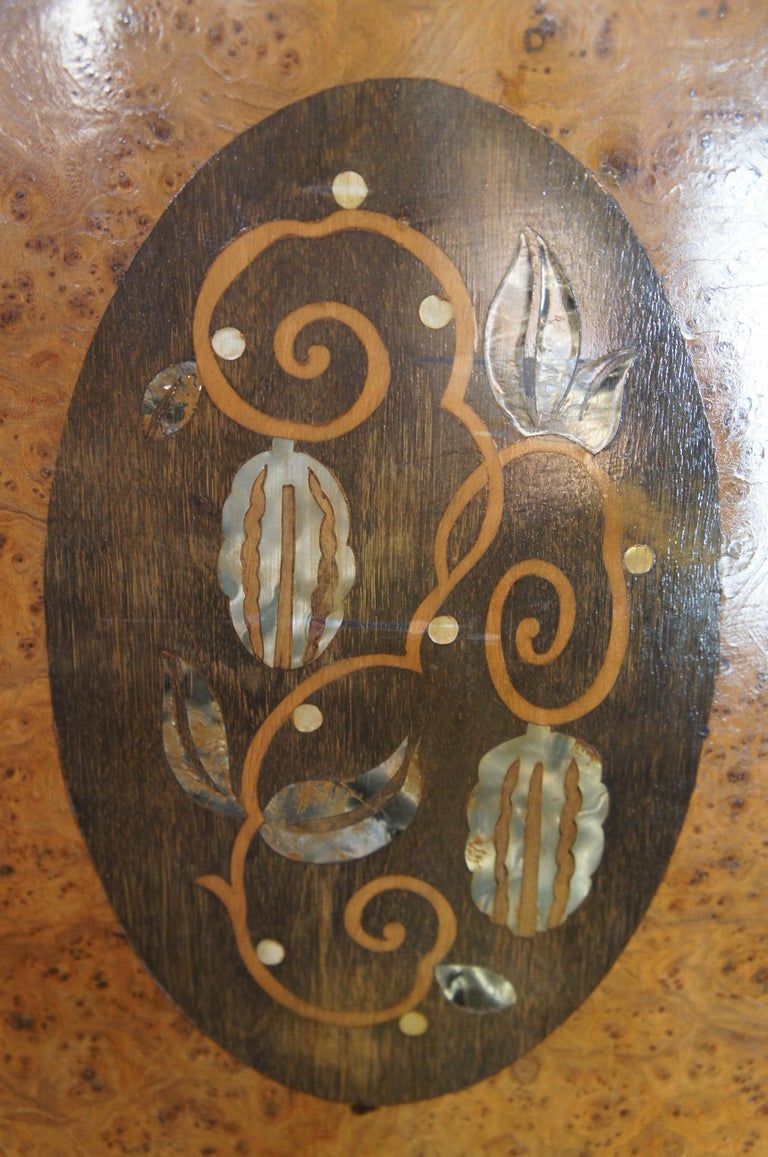 Antique Neoclassical Olive Burl Walnut Knockdown Armoire Wardrobe ...