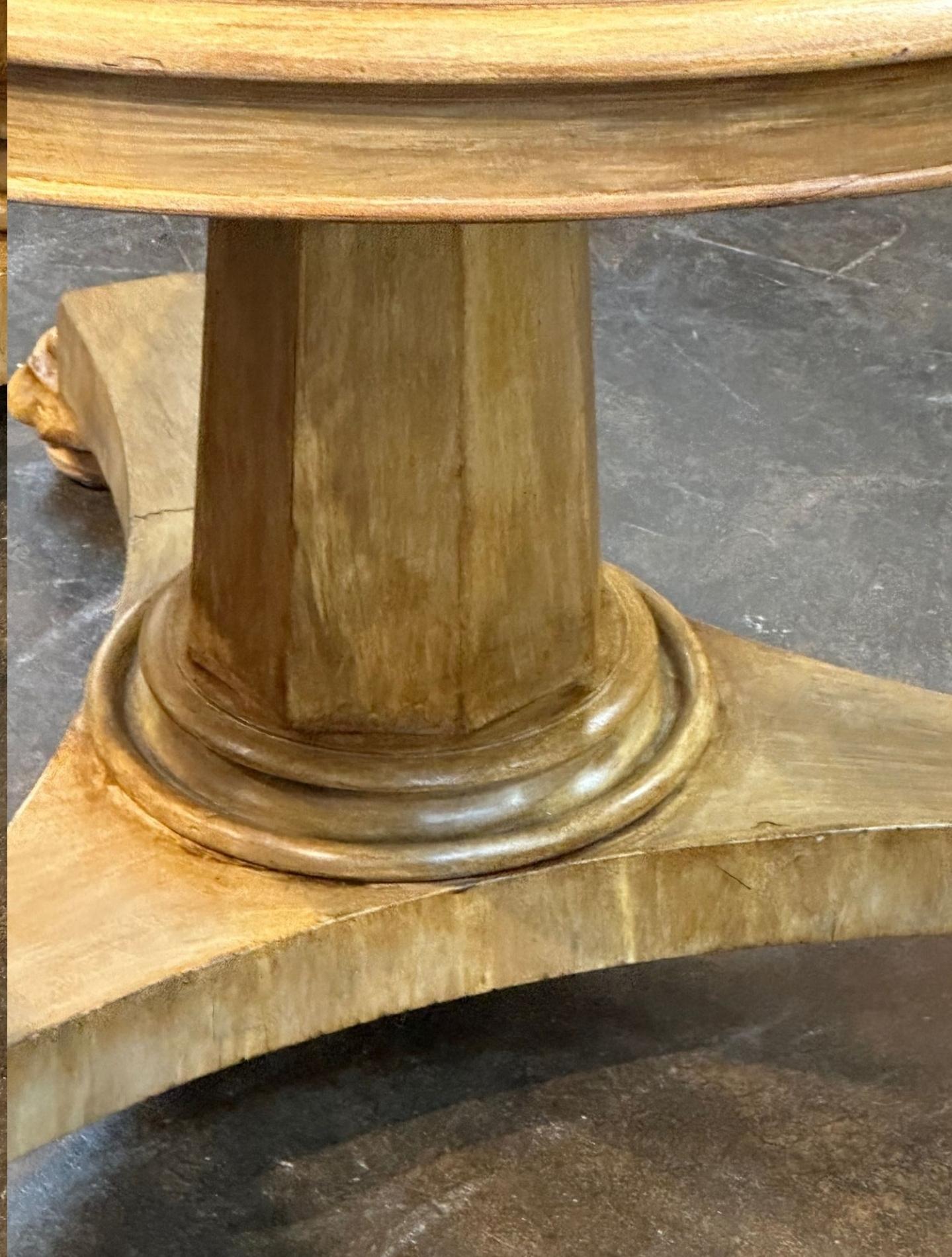 Antique Neoclassical Palladian Style Whitewashed Mahogany Pedestal ...