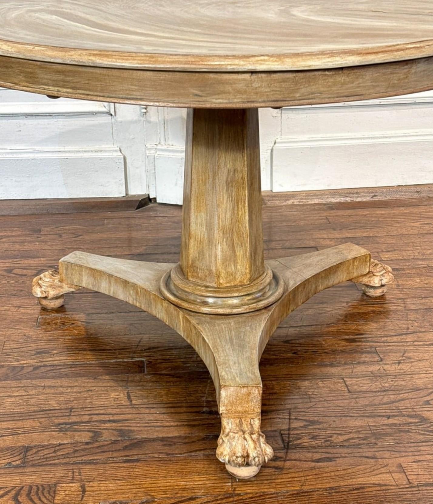Antique Neoclassical Palladian Style Whitewashed Mahogany Pedestal ...