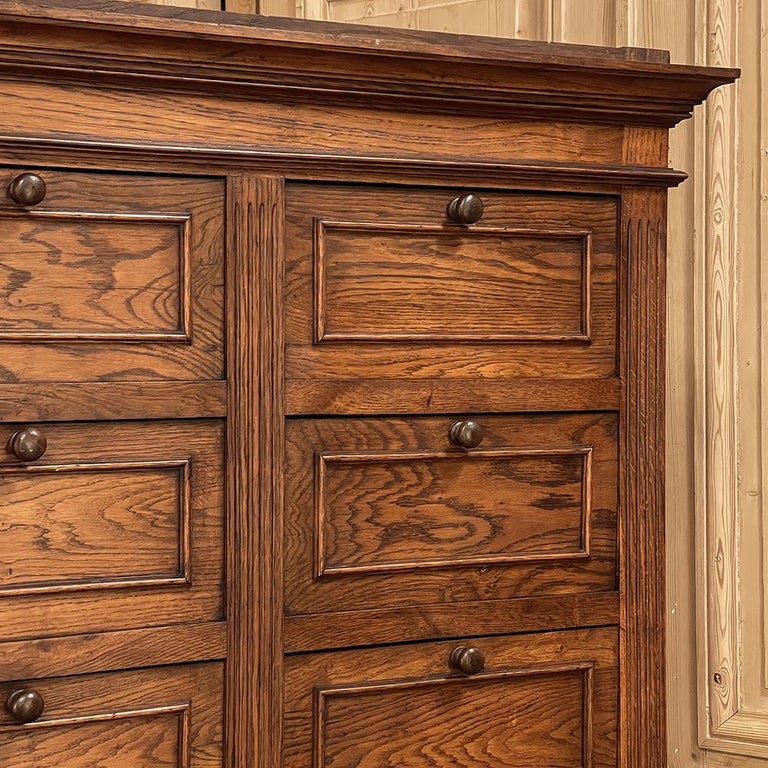 Antique Neoclassical Pharmacy File Cabinet For Sale at 1stDibs