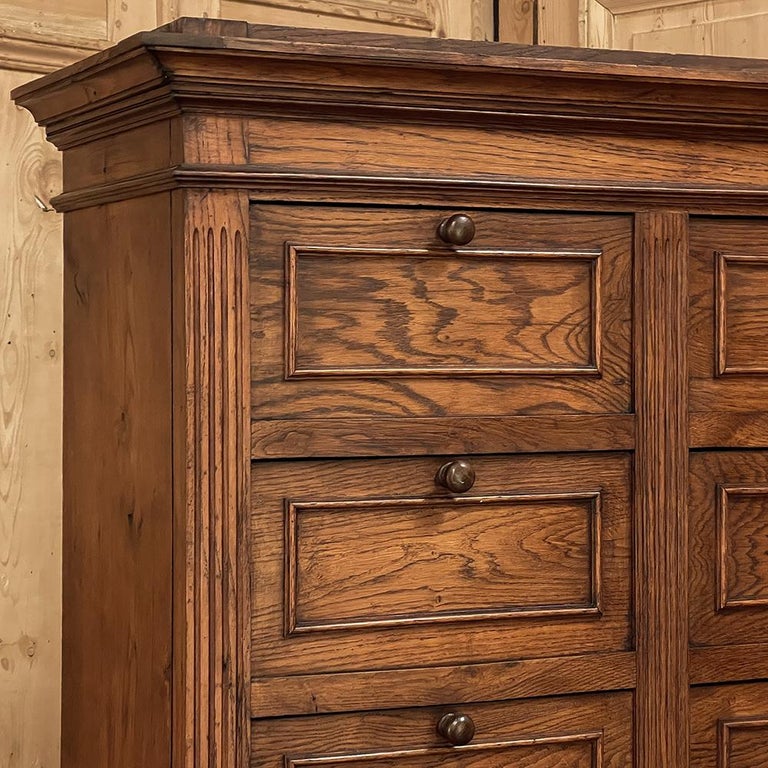 Antique Neoclassical Pharmacy File Cabinet For Sale at 1stDibs