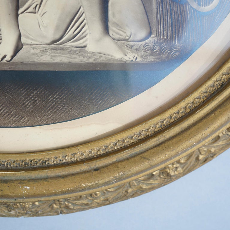 Antique Neoclassical Print of Figures in Gold Giltwood Frame, circa ...