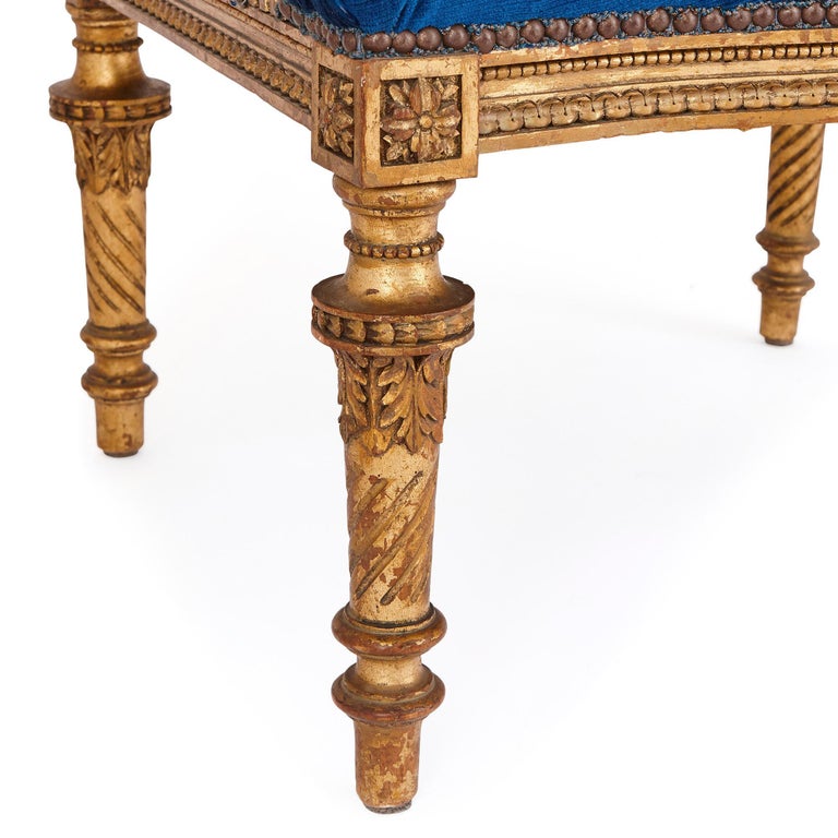 Antique Neoclassical Style Giltwood Three-Piece Furniture Suite at 1stDibs