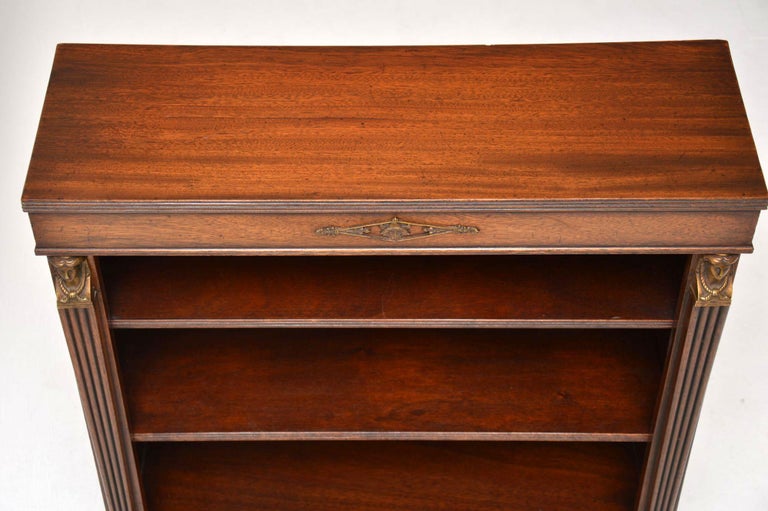 Antique Neoclassical Style Mahogany Open Bookcase at 1stDibs