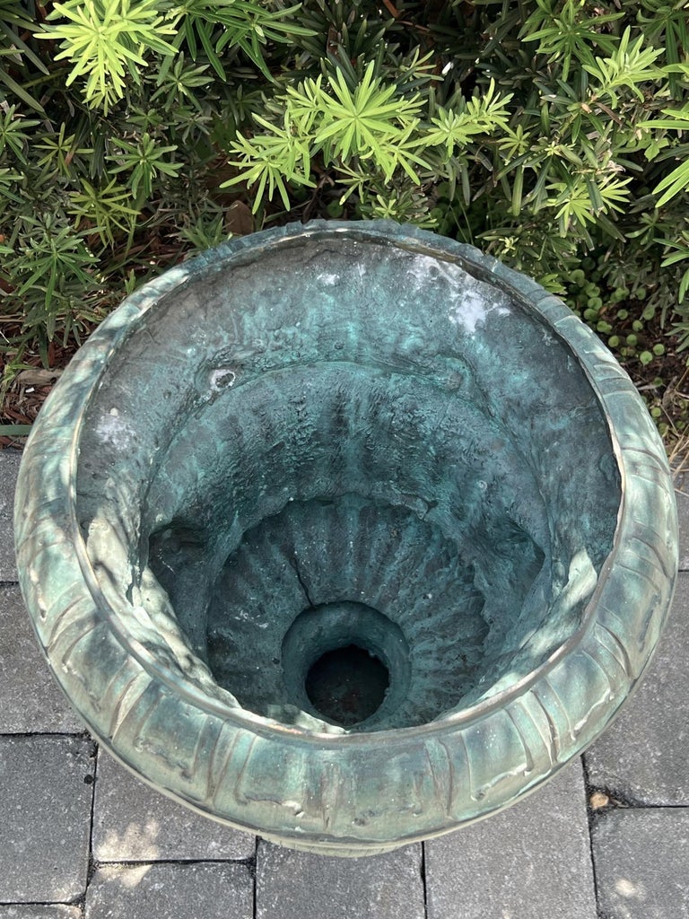 Antique Neoclassical Urn in Cast Verdigris Bronze, France, c. 1920's ...