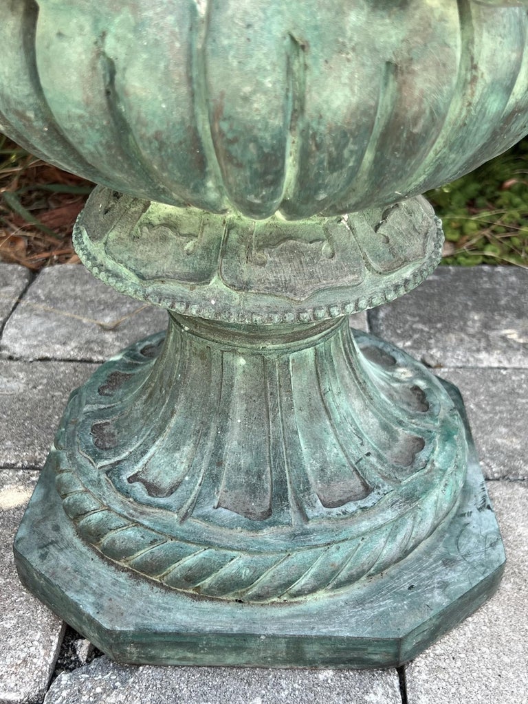 Antique Neoclassical Urn in Cast Verdigris Bronze, France, c. 1920's ...