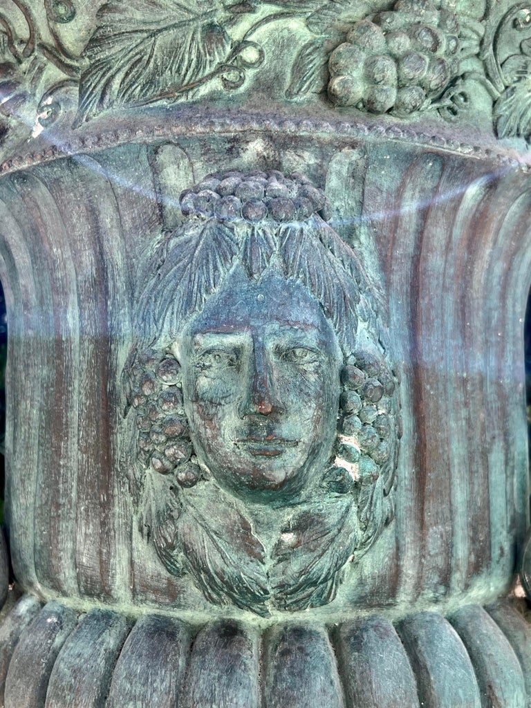 Antique Neoclassical Urn in Cast Verdigris Bronze, France, c. 1920's ...