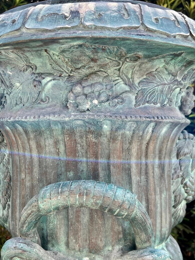 Antique Neoclassical Urn in Cast Verdigris Bronze, France, c. 1920's ...