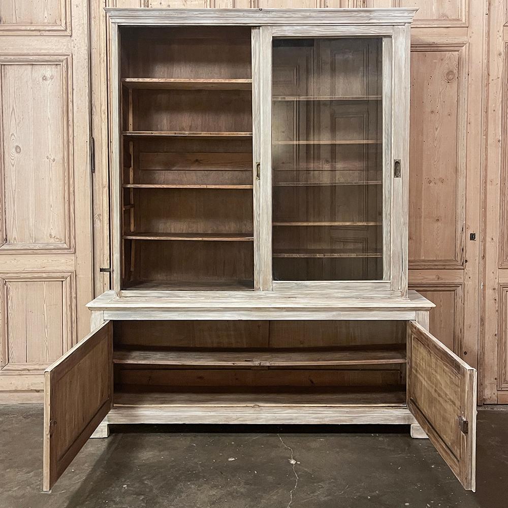 Antique Neoclassical Whitewashed Pharmacy Display Case ~ Bookcase For ...