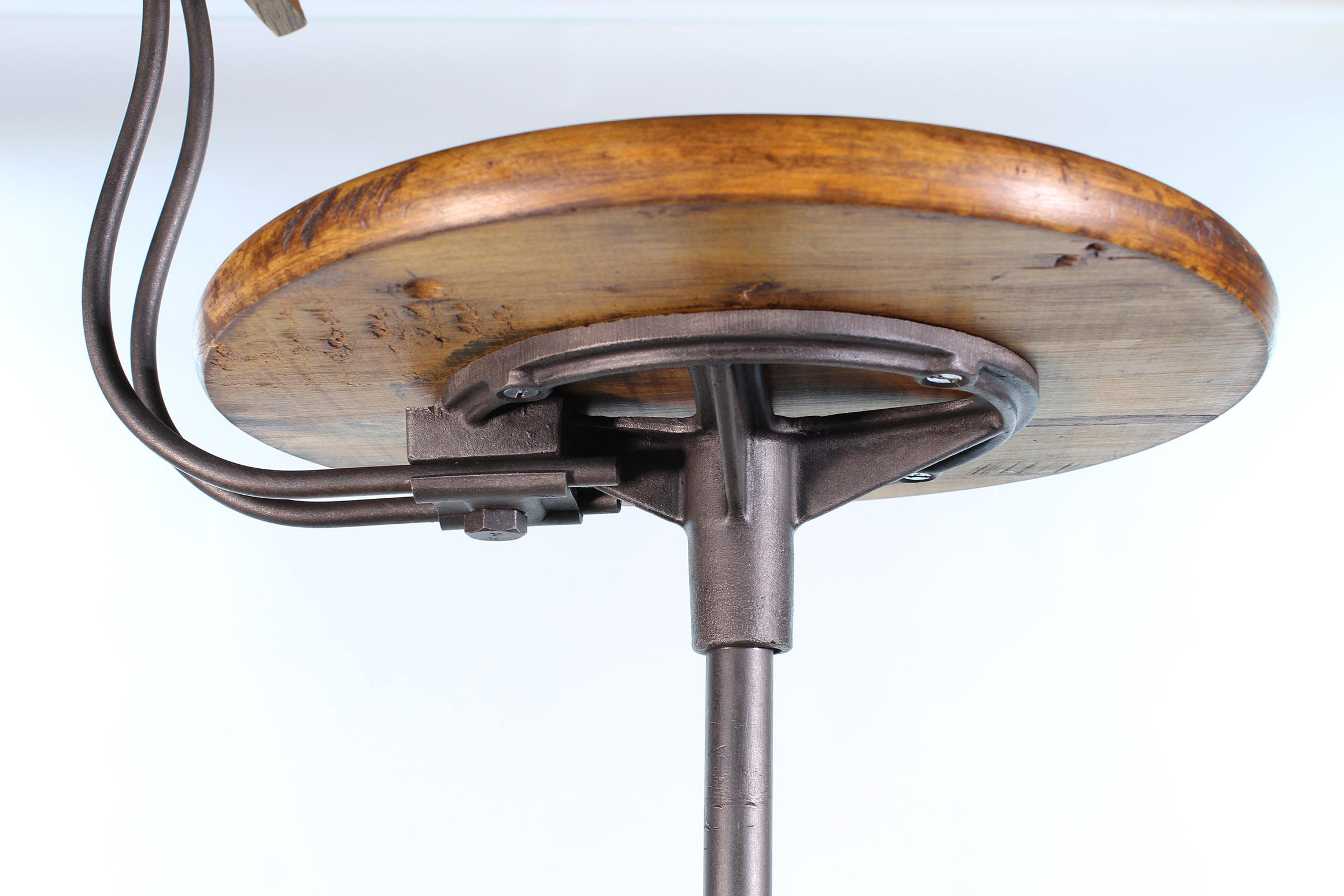 Antique New Britain Machine Co. Connecticut Factory Adjustable Stool ...