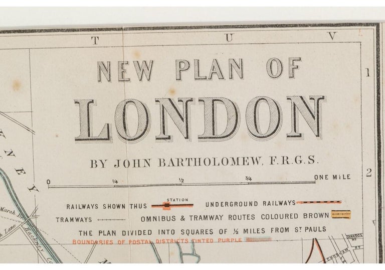 Antique "New Plan of London" Map by John Bartholomew, 1900 For Sale at ...