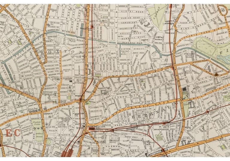 Antique "New Plan of London" Map by John Bartholomew, 1900 For Sale at ...