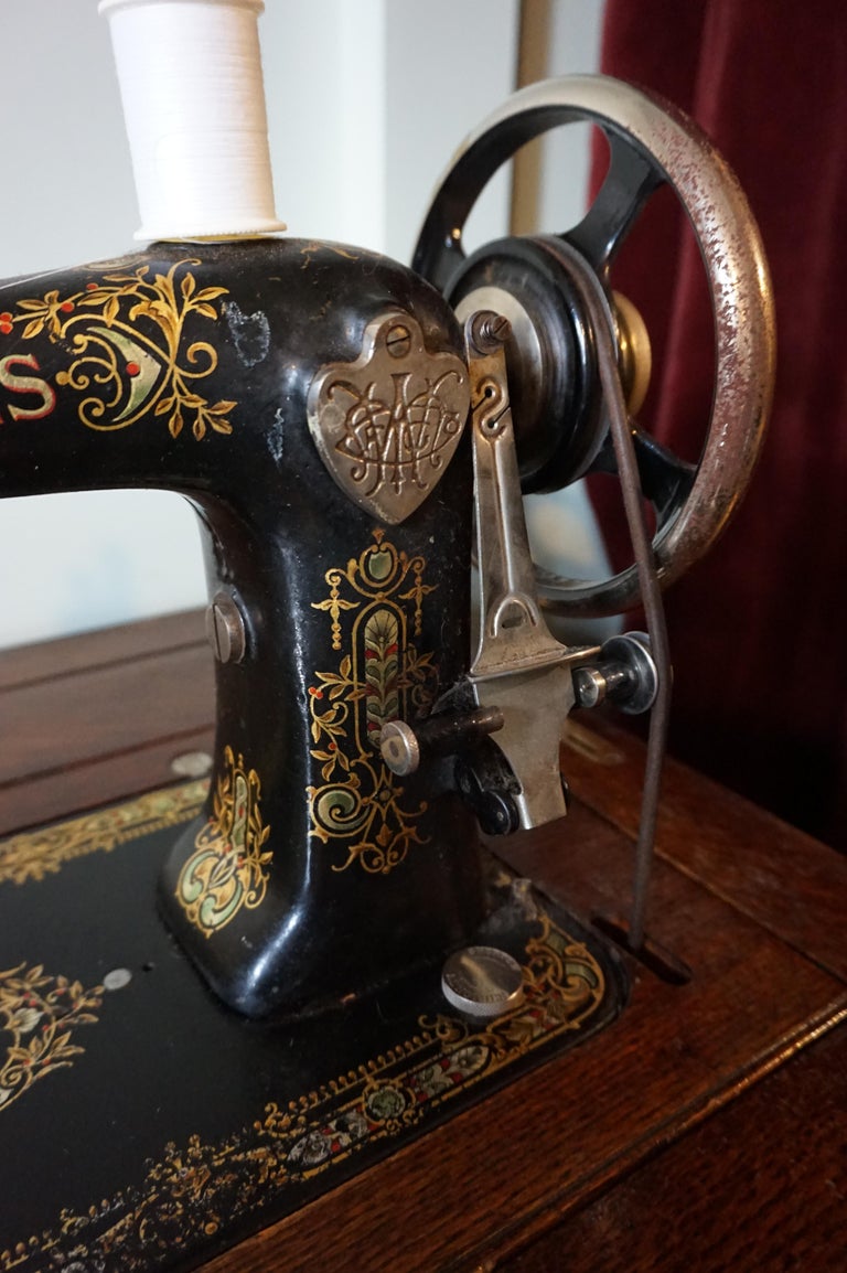 Antique New Williams Arts and Crafts Leather Treadle Belt Sewing ...