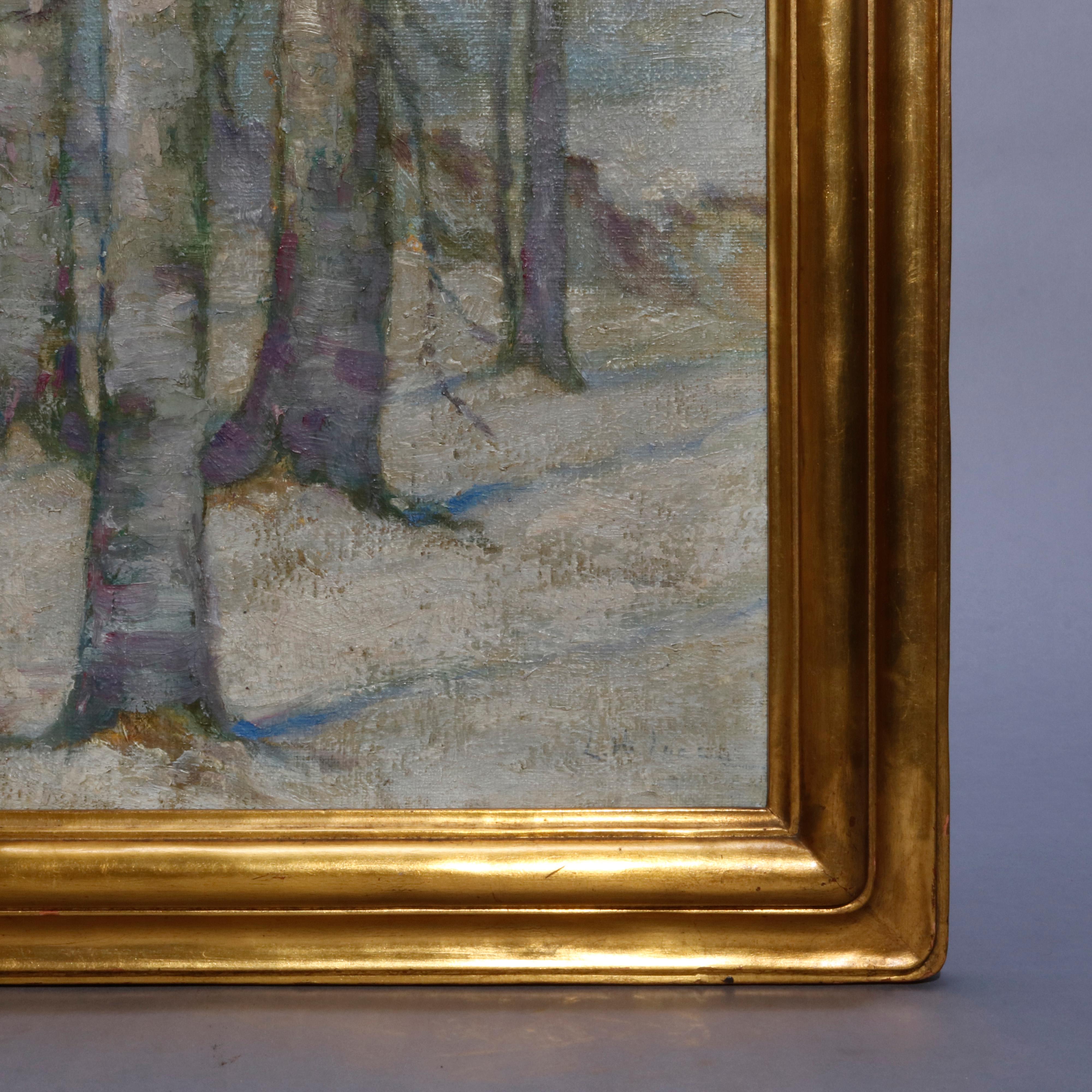 Newcomb Macklin Frame with Impressionistic Landscape Painting, circa ...