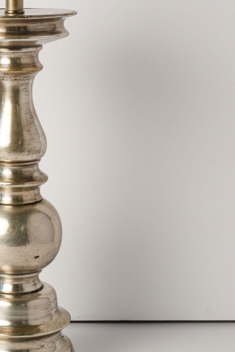 Antique Nickel on Cast Brass Table Lamp in Georgian Style For Sale at ...