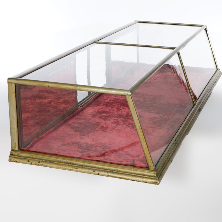 Antique Nickel Plated Country Store Counter Top Display Case by FH ...