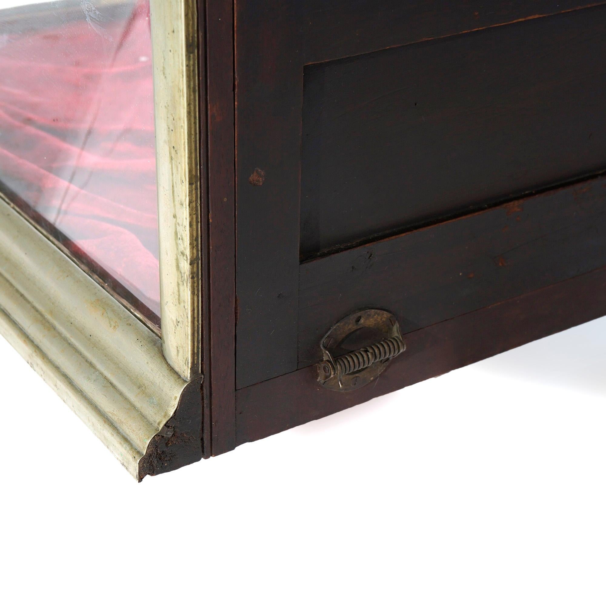 Antique Nickel Plated Country Store Counter Top Display Case, Circa ...