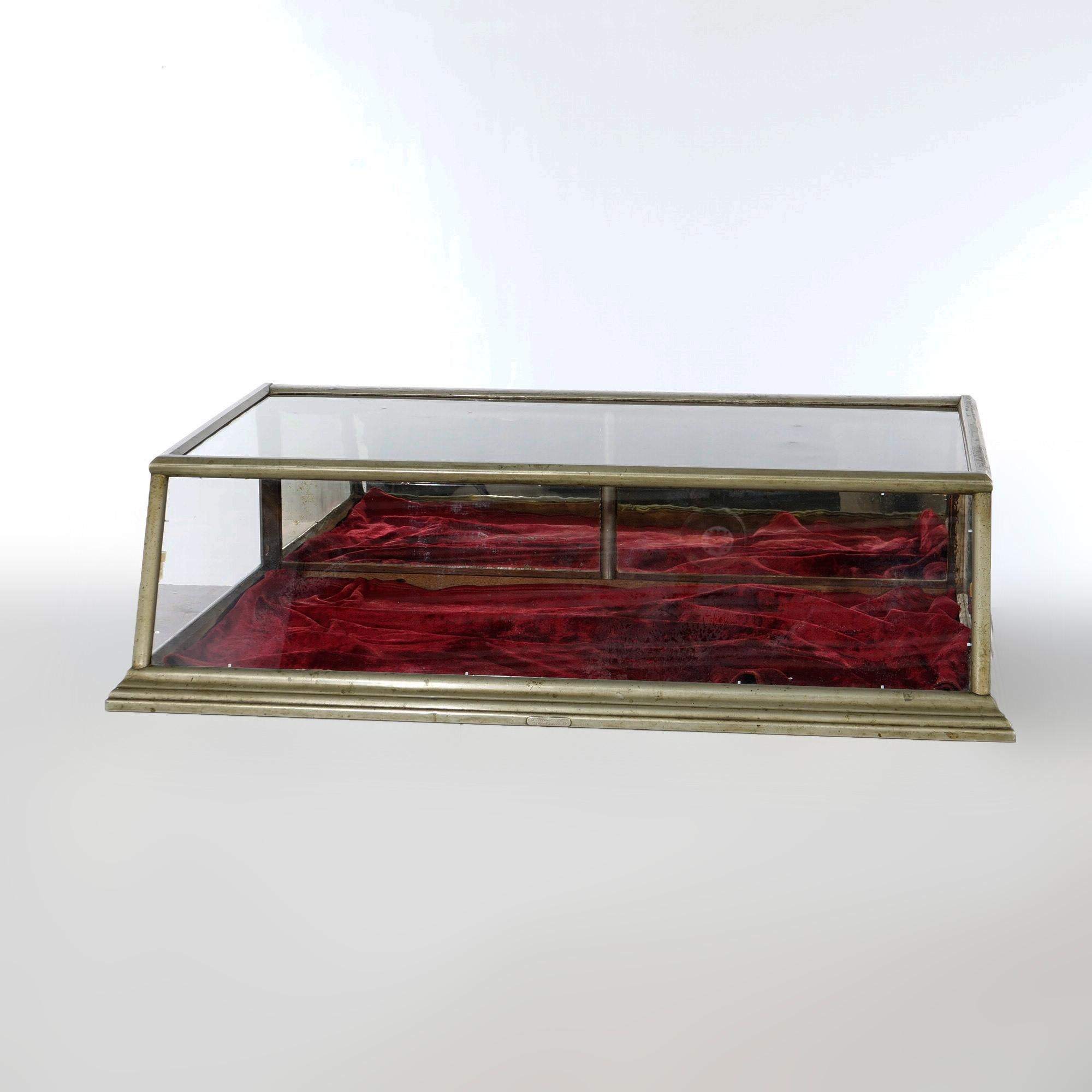 Antique Nickel Plated Country Store Counter Top Display Case, Circa ...